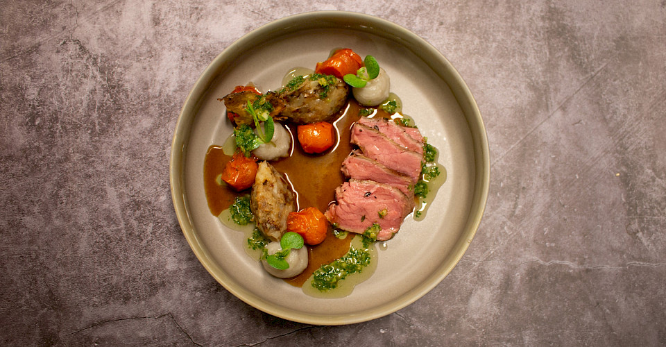 Runderlende met aardpeer (Restaurant Cabillaud)